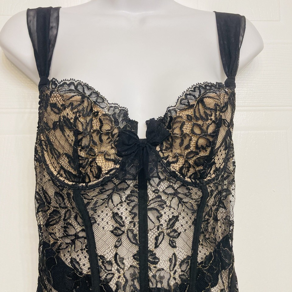 Victoria's Secret Very Sexy Vintage Garter Snaps Sheer Teddy Lingerie ...