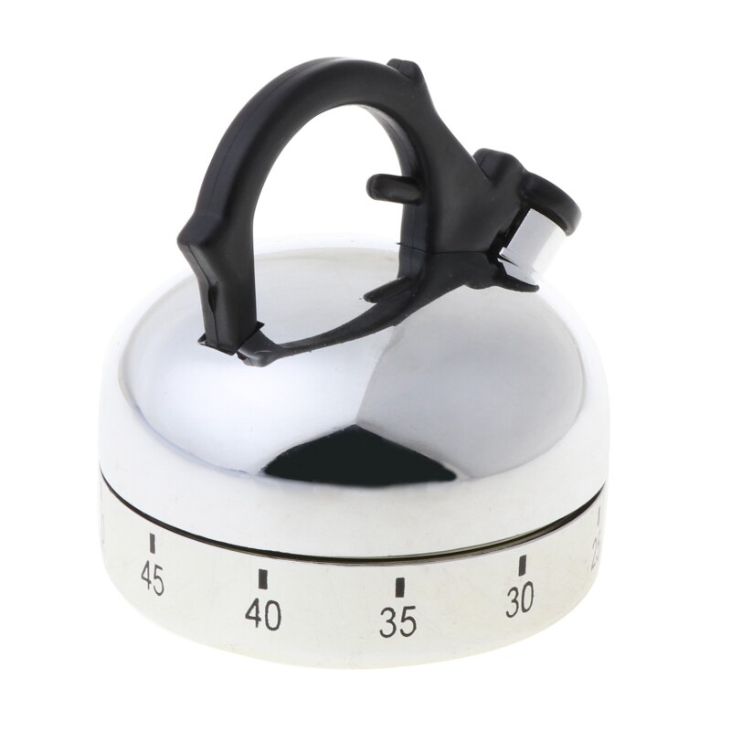 60 Counting Teapot Shaped Kitchen Cooking Alarm Clock Timer Mechanical ...