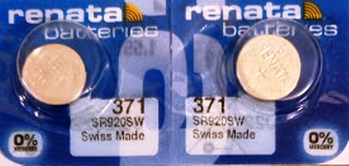 371 Watch Battery, Silver Oxide Batteries 1.55V SR920SW SR69 SR921 ...