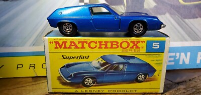 Matchbox Superfast No 5 Lotus Europa DARK BLUE NARROW Wheels - F BOX ...