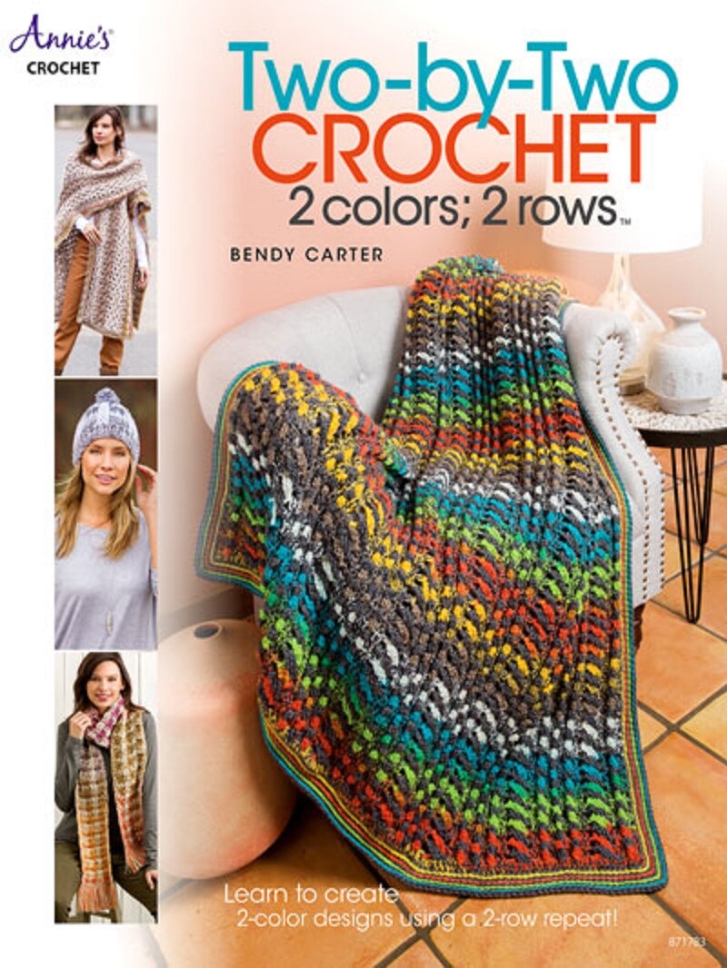 Crocheting Pattern Book TWO By Two CROCHET ~ 2 Colors; 2 Rows ~ Afghans ...