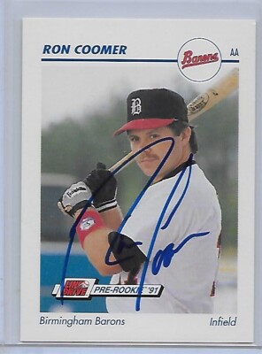Baseball Card IP auto RON COOMER 1991 Line Drive Minor League ...