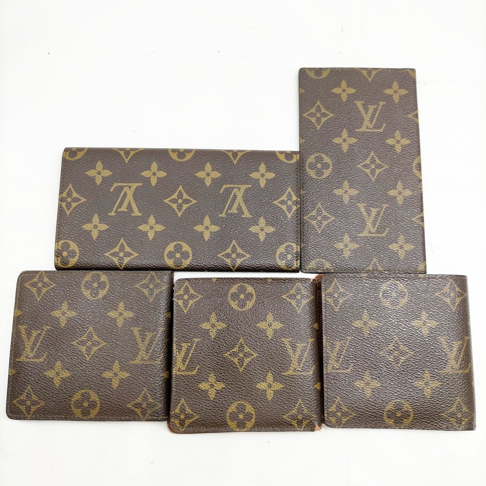 Louis Vuitton Wallet Long Wallet 5 set Brown Monogram 1567055 | eBay