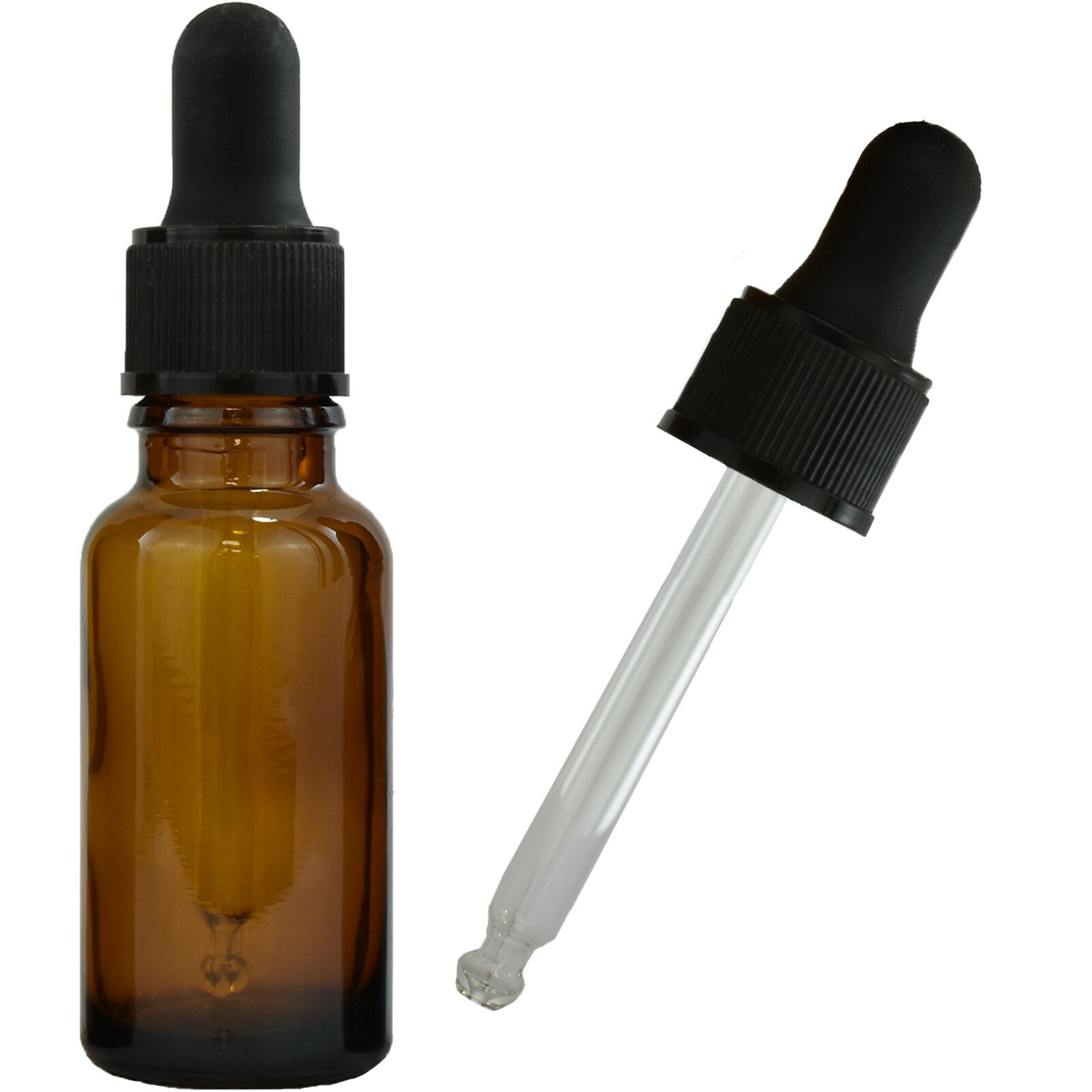 20ml GLASS DROPPER BOTTLES Drop Pipette Amber Empty Oil Serum Liquid ...