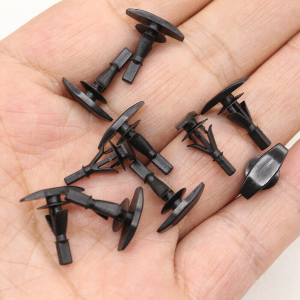 50 Weatherstrip Clip Retainer Black Nylon Fastener # N806289-S For Ford ...