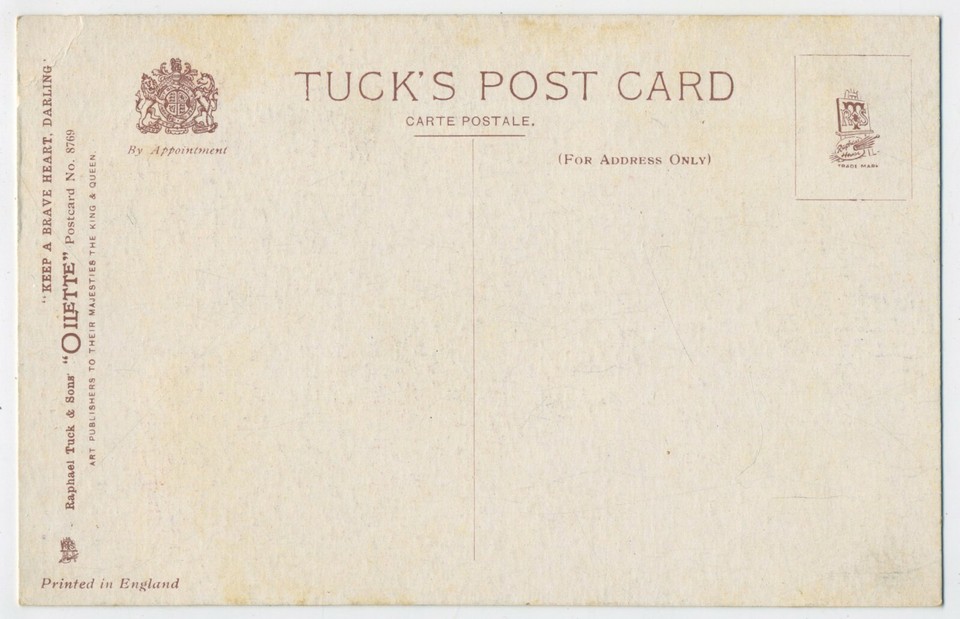 Keep a Brave Heart Darling Vintage WW1 Sentimental Postcard C6 | eBay