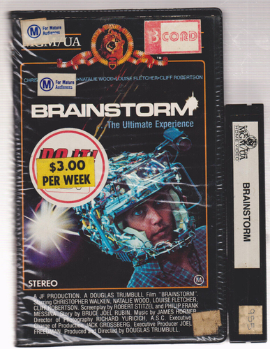 RARE BETA Video Tape BRAINSTORM Clamshell Ex-Rental MGM/UA CEL Betamax ...