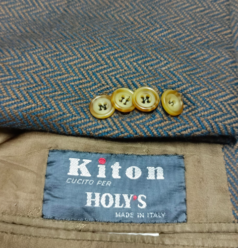 Vintage Kiton Napoli 100% Cashmere bespoke handtailored suit jacket ...