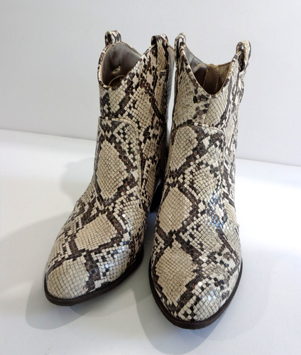 Style & Co Snakeskin Print Western Style Ankle Boots Women's Size 7.5M ...