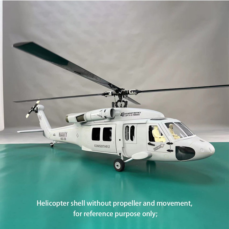 500 Size UH-60 Black Hawk Gray V2 RC Helicopter Fuselage composite ...