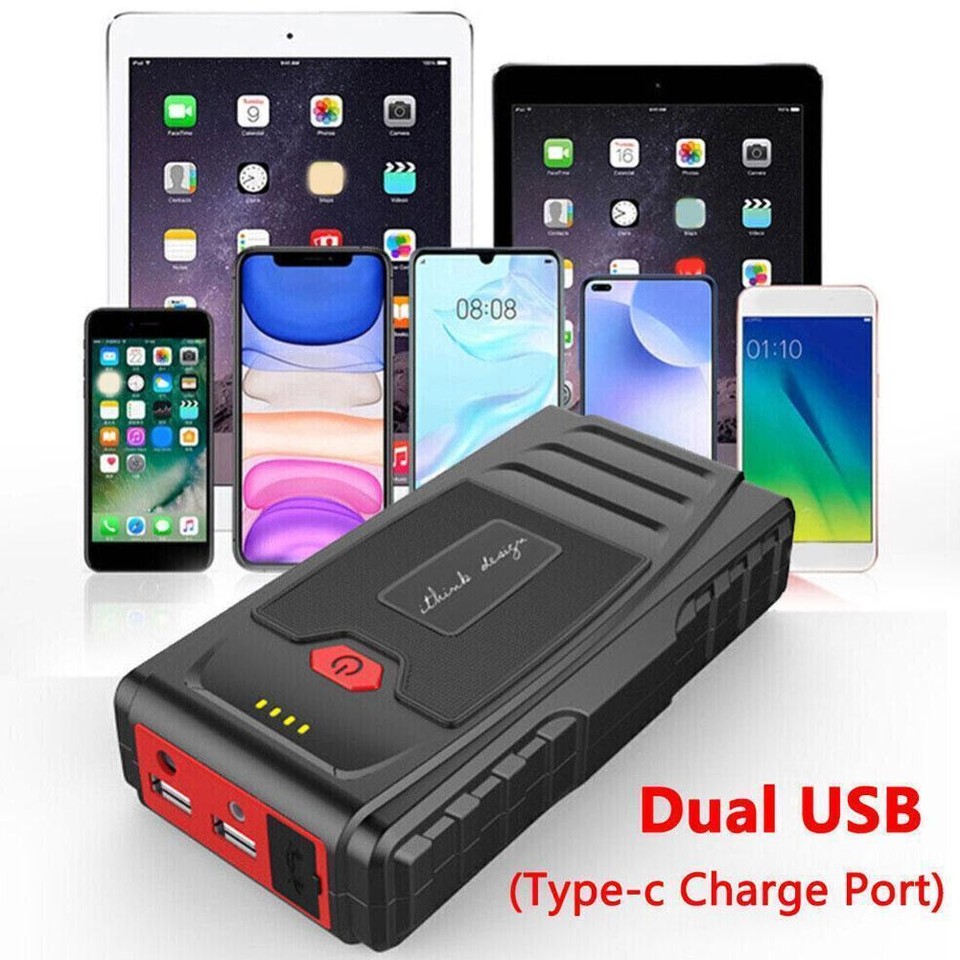 Car Jump Starter 600A Portable 12 Volt Heavy Duty Booster 30000mAh ...