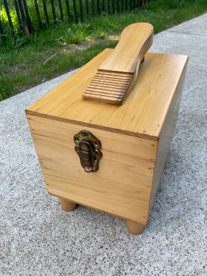 Vintage Custom Wood Pine Shoe Shine Box Kit w/t Accessories | eBay