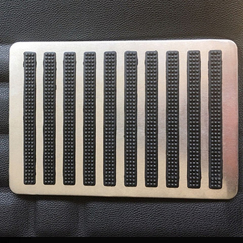 Stainless Steel Plate Carpet Mat Universal Car Interior Floor Mat Foot ...