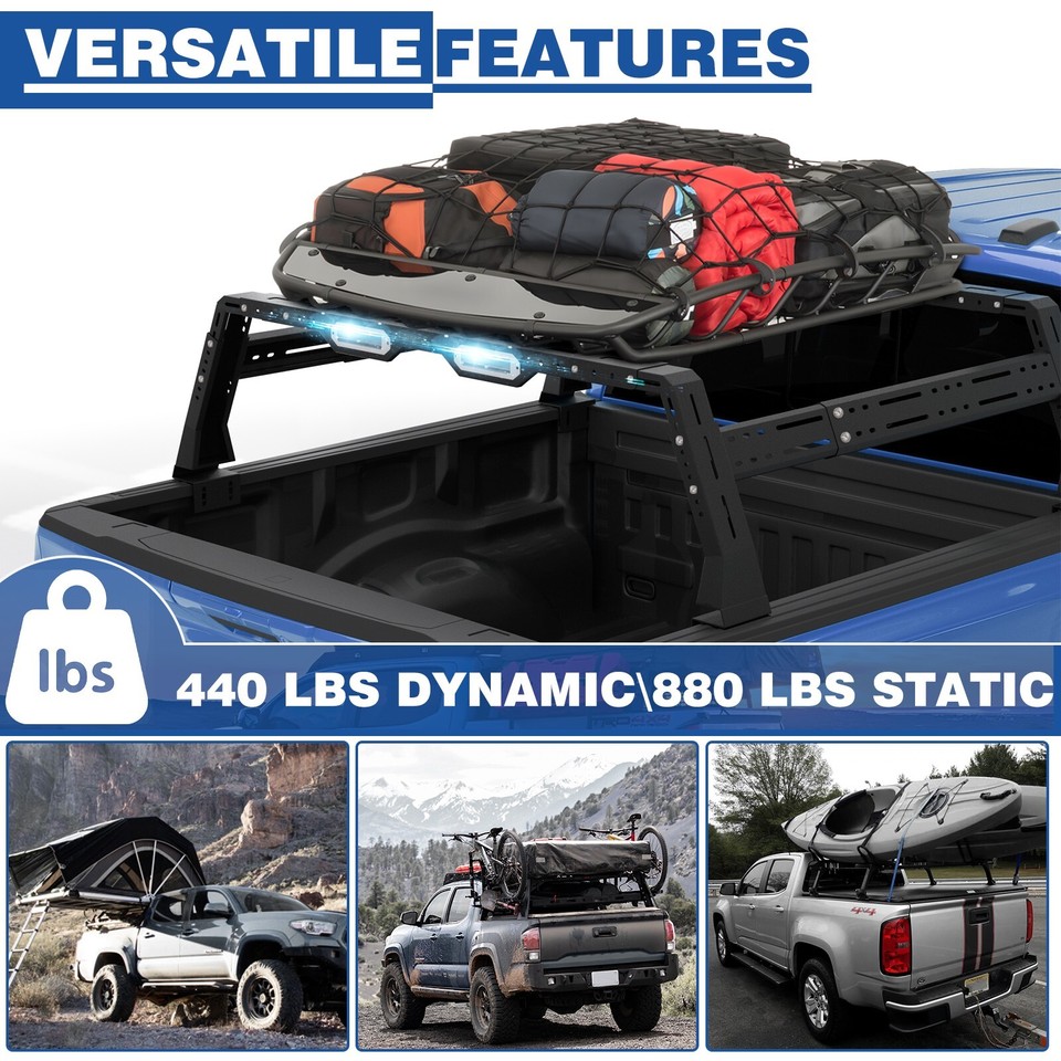 Universal Pick-up Truck Steel Overland Trunk High Bed Rack Cargo ...