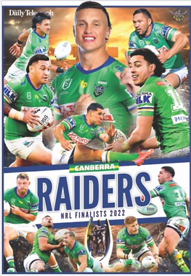 LAMINATED CANBERRA RAIDERS NRL RUGBY BIG 420mm TEAM PLAYER POSTER ...