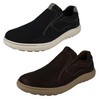Mens Clarks 'Mapstone Step' Casual Leather Slip On Shoes - G & H ...
