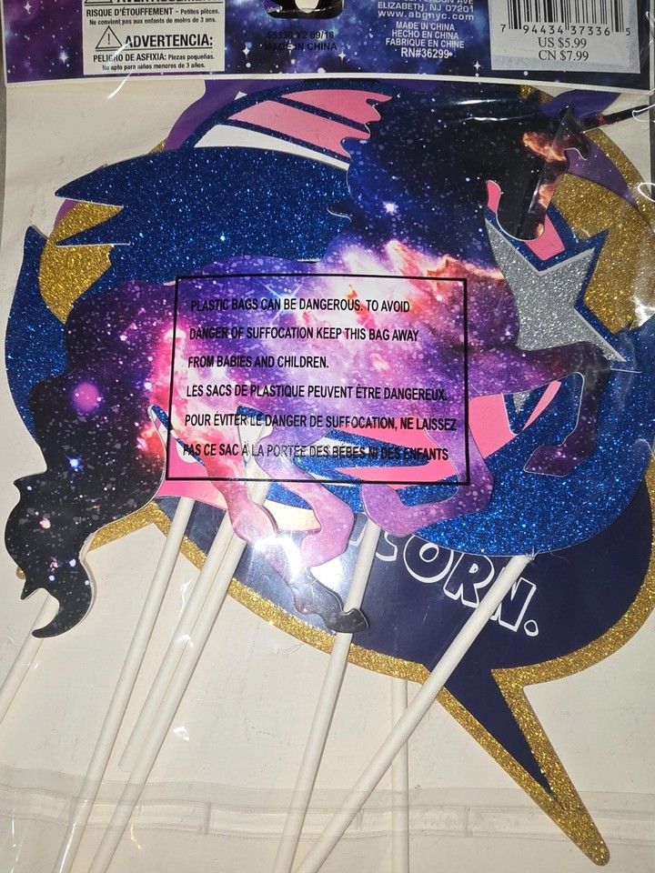Unicornverse Unicorn Photo Props New (7 props included w/sticks) for ...