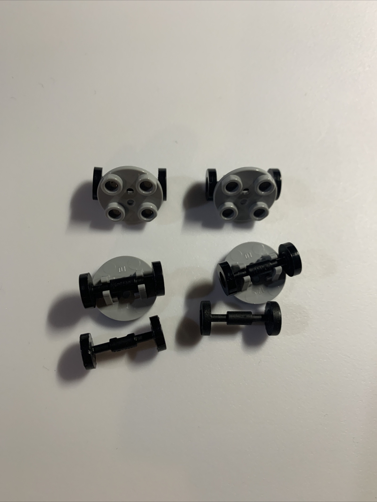 LEGO BLACK WHEELS TROLLEY SKATEBOARD HAND DOLLY PART #2496 Barbells Lot ...
