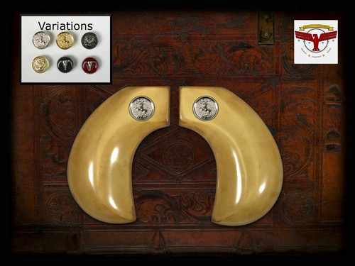 UBERTI BIRDSHEAD MAGNA-TUSK™ 1P AGED IVORY GRIPS ~ Cattleman Stallion ...