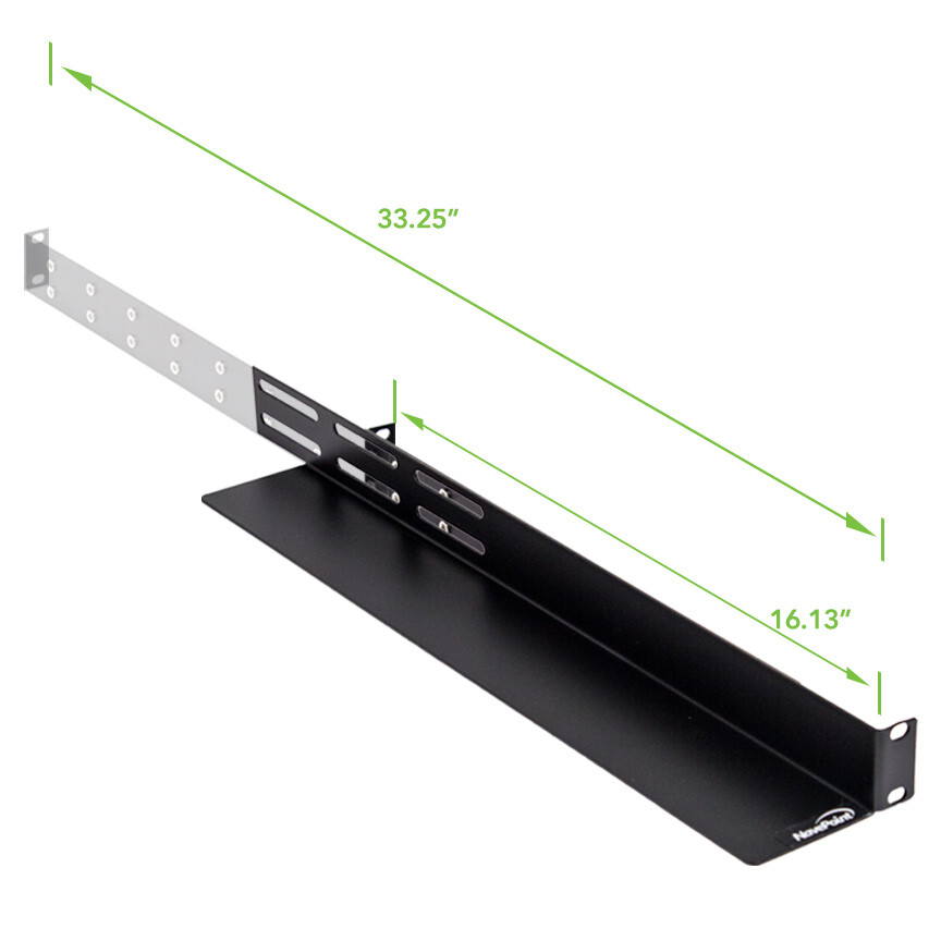 1U Adjustable Rack Mount Server Shelf Rails, 16.14" Deep, 6lb Capacity ...