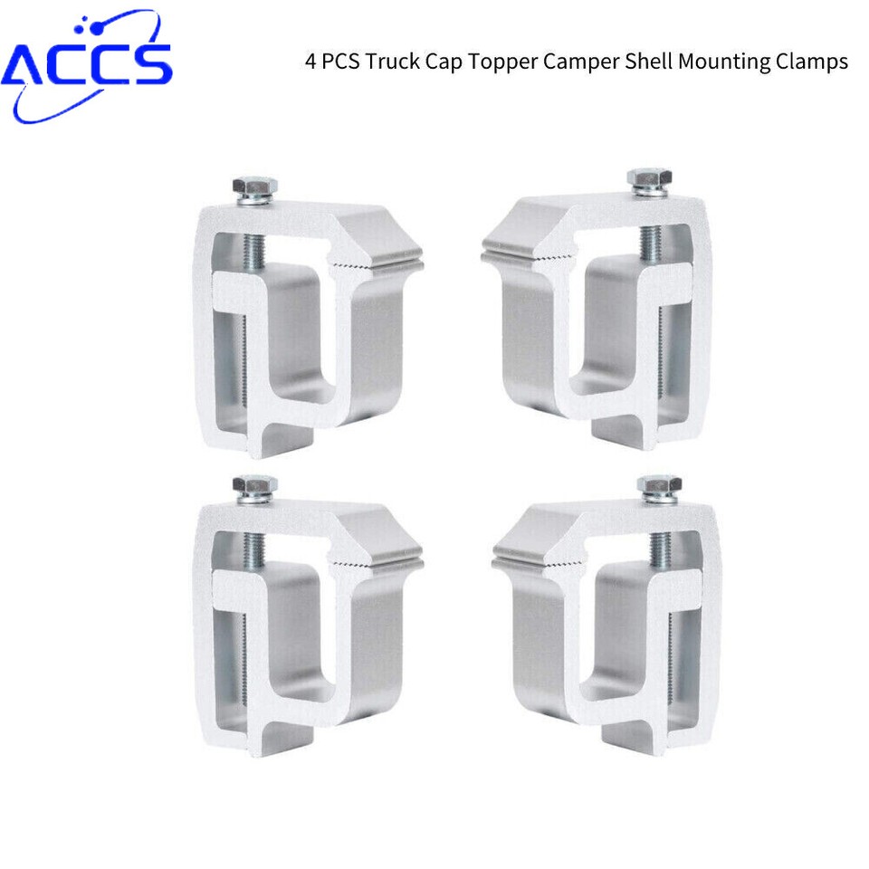 4 Pcs Truck Cap Topper Camper Aluminum Shell Mounting Clamps Heavy Duty ...