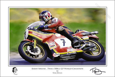 Barry Sheene Art Print Signed and Numbered by Artist Tom Dunn. Ltd ...