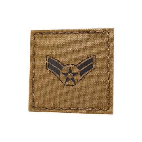IR USAF a1c airman first class e-3 rank coyote 2x2 US air forces patch ...