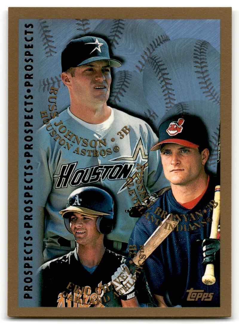 1998 Topps Prospects Eric Chavez/Russ Johnson/Russell Branyan Rookie ...