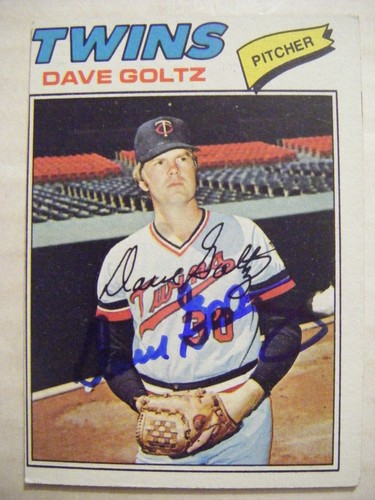 DAVE GOLTZ signed TWINS 1977 Topps baseball card AUTO PELICAN RAPIDS ...