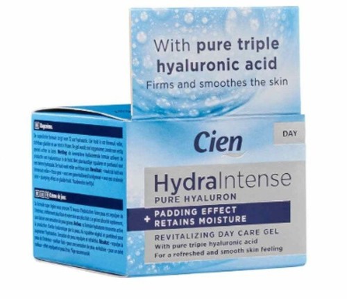 Cien Cream Hydra intense Pure Hyaluronic Regenerating Day Care Gel 50ml ...