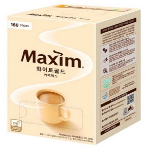 Korean Signature Coffee Mix Maxim White Gold Instant Coffee 160sticks ...