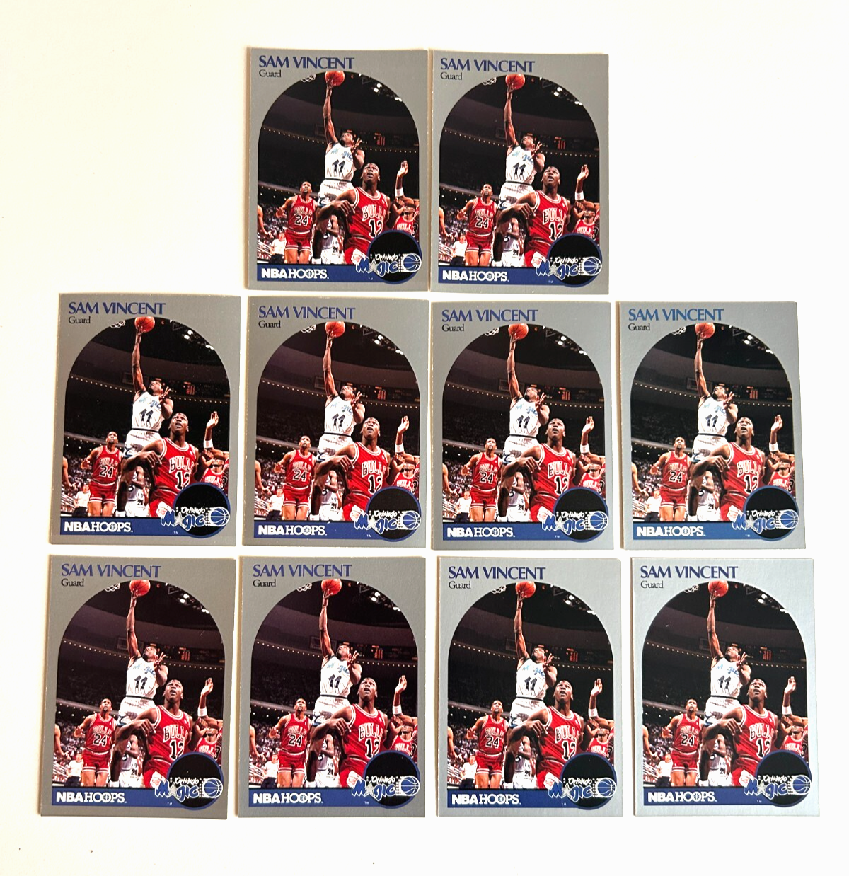 1990-91 NBA Hoops Sam Vincent 223 X 10 Michael Jordan | eBay