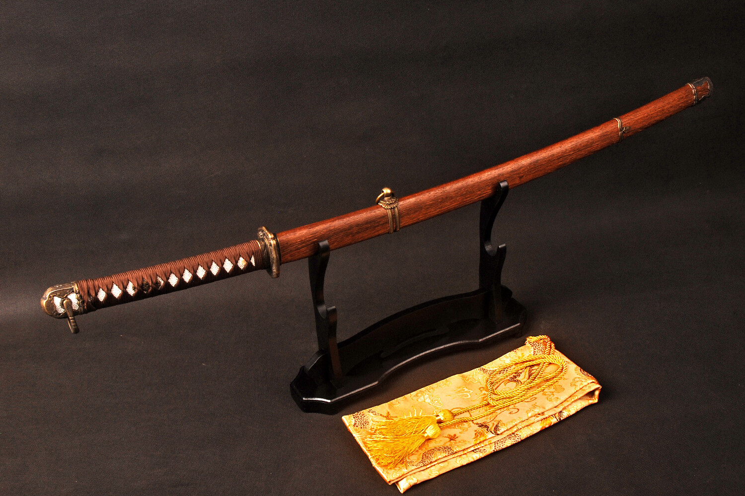 Japanese 98 Type Military Saber Katana Damascus Folded Steel Sharp ...