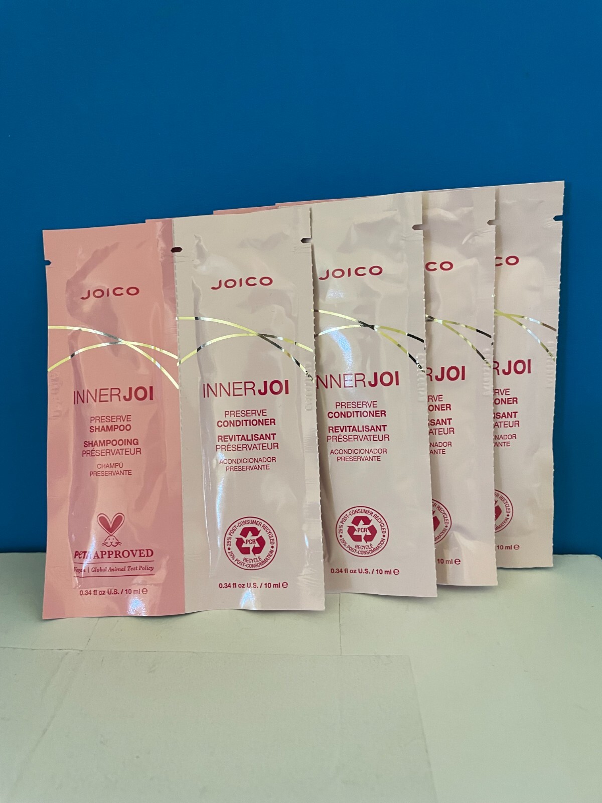 4 Joico Innerjoi Preserve Shampoo & Conditioner 0.34oz Sample New ...