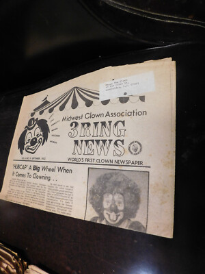 3 Ring News Clown Magazine Newspaper Midwest Clown Assoc. 1982 ...