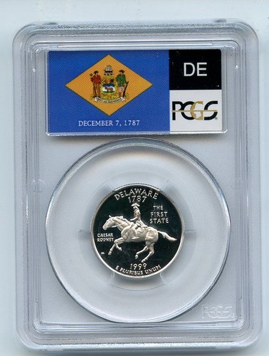 1999 S 25C Silver Delaware Quarter PCGS PR70DCAM | eBay