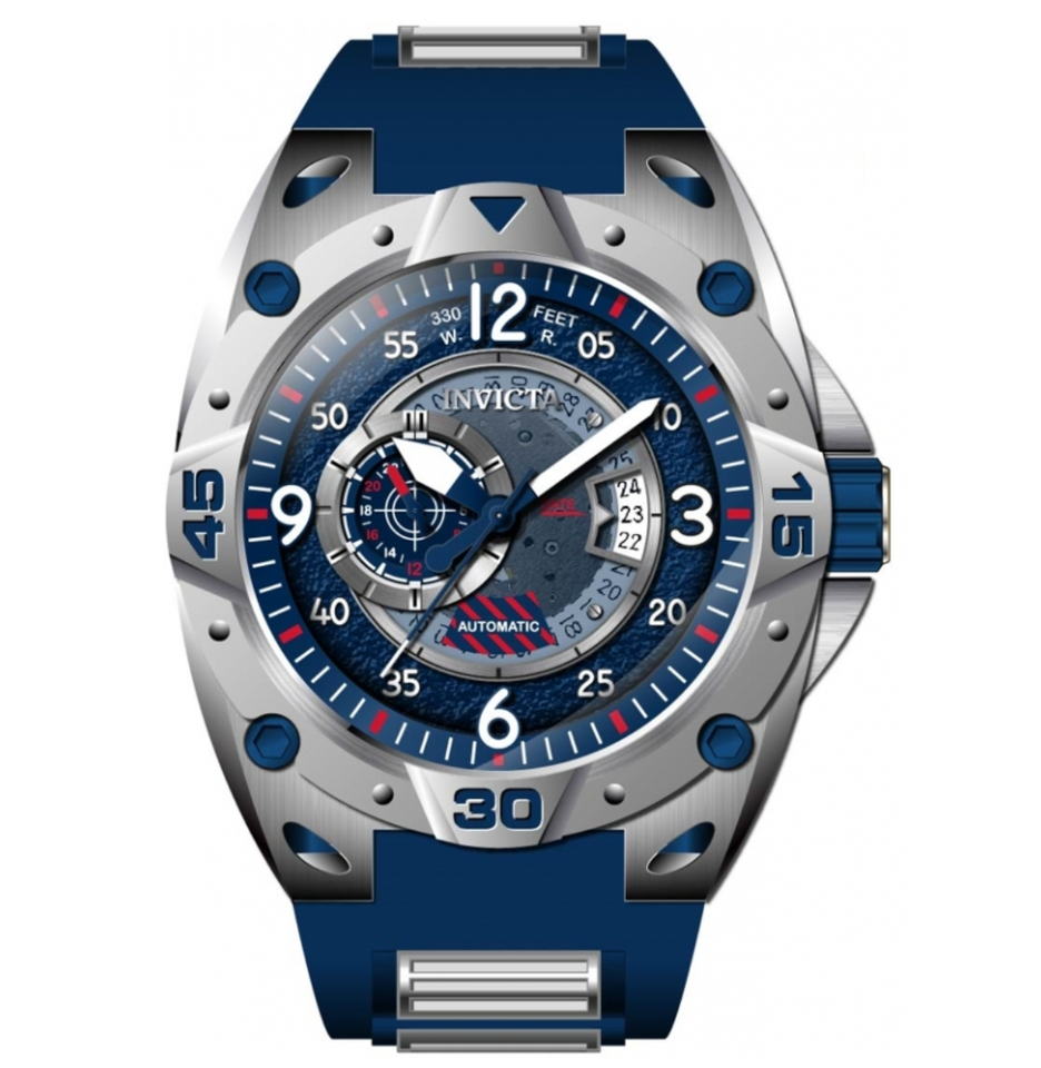 Invicta Aviator Pilot Automatic Men's 50mm Blue Anatomic Dial Watch ...