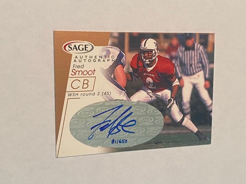 FRED SMOOT SAGE HIT AUTOGRAPH AUTO RC SP /650 MISSISSIPPI STATE ...