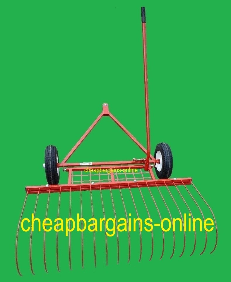 RIDE ON MOWER LANDSCAPE RAKE 1200mm 4FT WIDE TOW BEHIND MINI RAKE ...