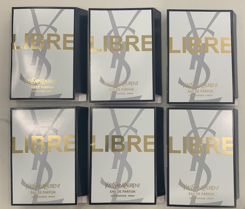 YVES SAINT LAURENT YSL Libre eau de parfum sample lot set x 6 - 0.04oz ...