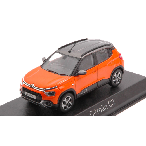 CITROEN C3 (INDIAN MARKET) 2021 ORANGE & GREY ROOF 1:43 Norev Auto ...