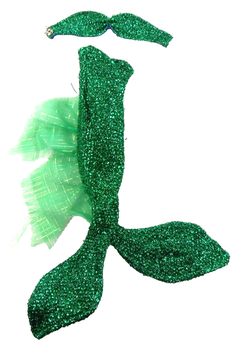 Barbie Clone HM Fantasy Emerald Green Tincel Mermaid Outfit Snaps | eBay