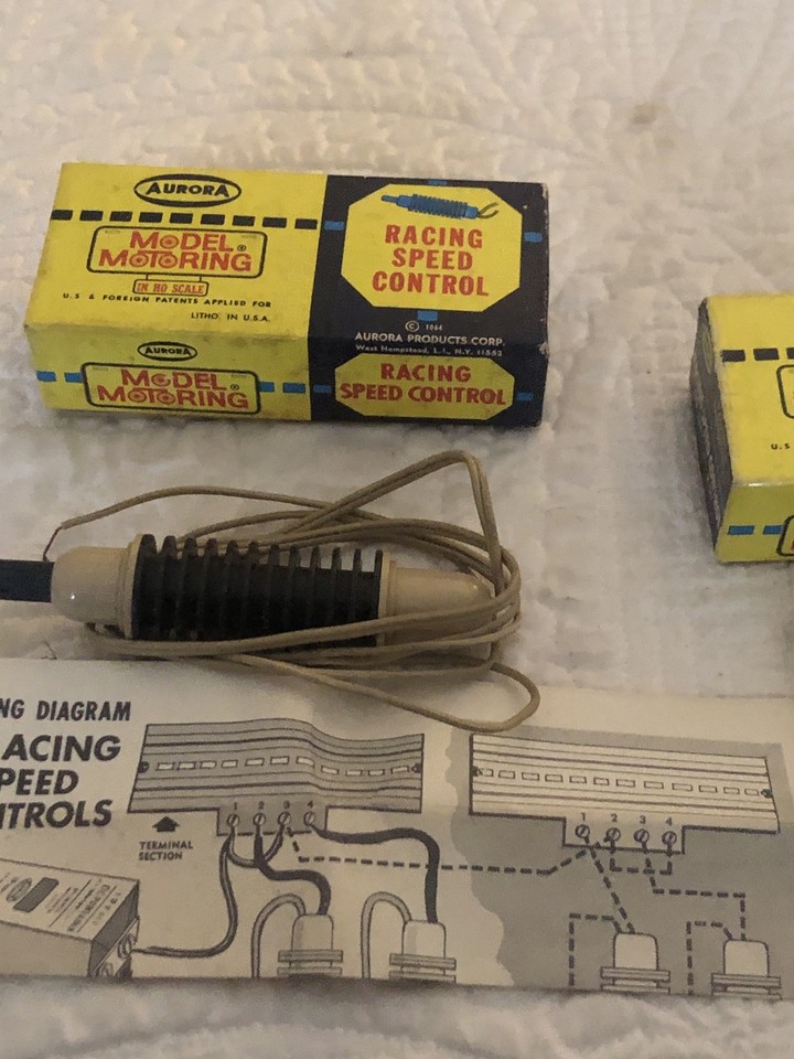 Vintage 1960s Aurora HO Motoring Lot of 2 Thumb Speed Controller In Box ...