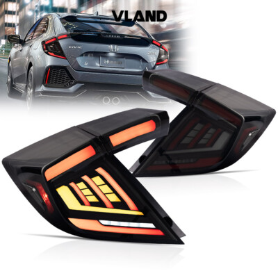 For 2018-2021 Honda Civic Hatchback LED Tail Lights Start-up Animation ...