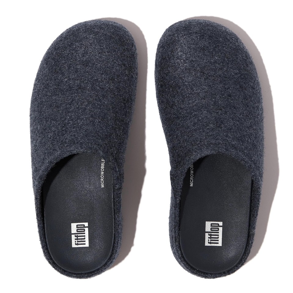 FitFlop Shuv Cushy Felt Clog Slippers Midnight Navy 7 M (B) | eBay