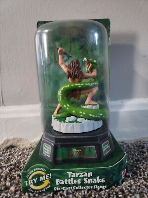 Vintage Mattel Disney Tarzan Battles Snake Die Cast Collectible Figure ...