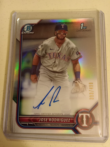 2022 Bowman Chrome Jose Rodriguez #393/499 AUTOGRAPH REFRACTOR #CPA-JRC ...