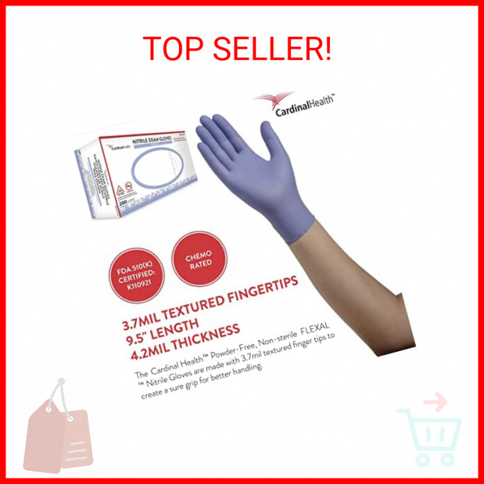 Cardinal Health Flexal Nitrile Gloves - 200/Box | Powder Free | Non ...