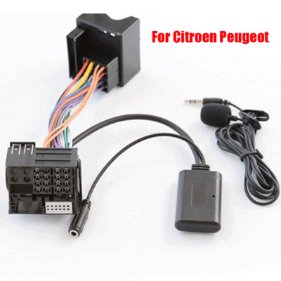 Bluetooth AUX Audio Cable Adapter+MIC for Citroen C2 C3 C4 C5 C6 C8 RD4 ...
