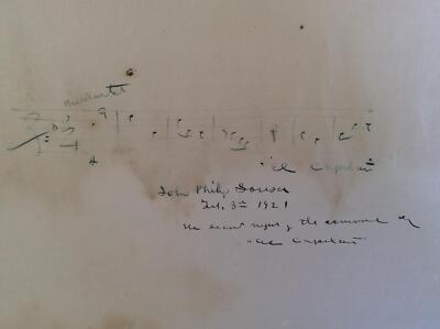 JOHN PHILIP SOUSA Signed Music Score - American Composer / Conductor ...